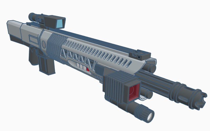 3D design Future Assault Rifle - Tinkercad