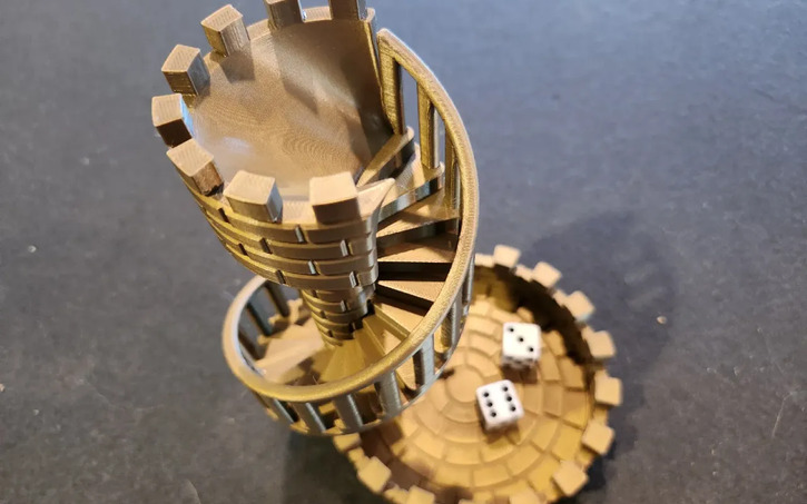 3D design dice tower (printable) - Tinkercad