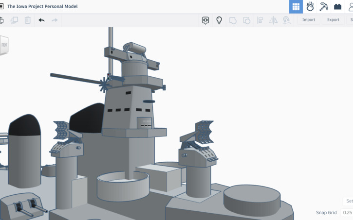 3D design USS Wisconsin BB 64 (The Iowa Project) - Tinkercad