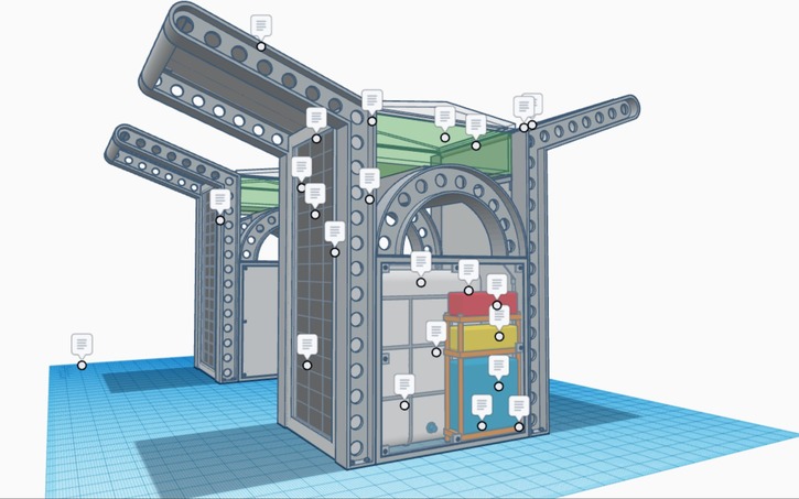 3D design Algal Carbon Capture Installation - Tinkercad