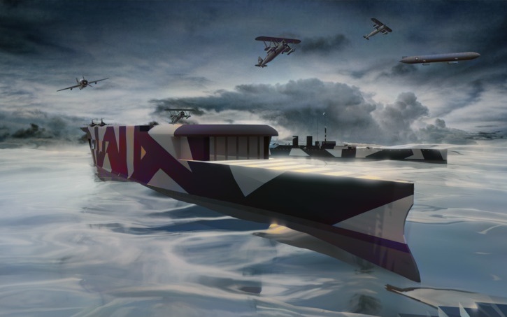 3D design Aquila Class Aircraft Carrier - For Rome - Tinkercad