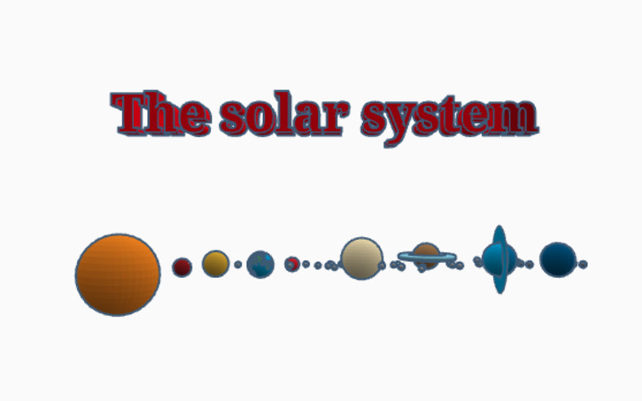 3D design solar system - Tinkercad