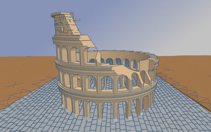 3D design Roman Colosseum - Tinkercad