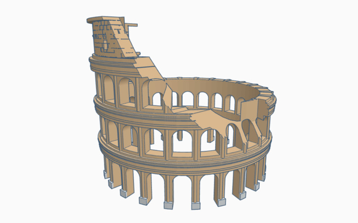 3D design Roman Colosseum - Tinkercad
