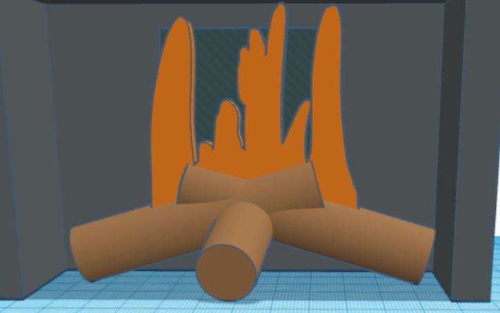 3D design Fire place - Tinkercad