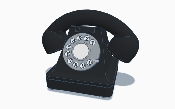 3D design Telephone Classic - Tinkercad
