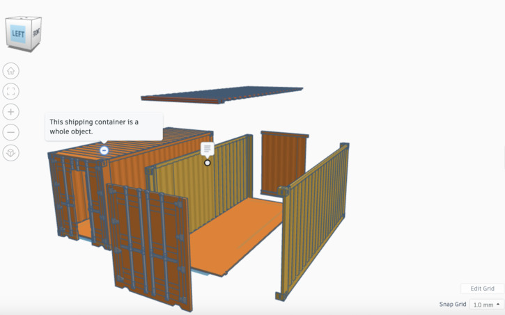 3D design Shipping Container - Tinkercad