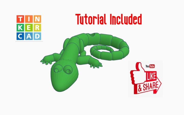 3D design Lizard popcorn - Tinkercad
