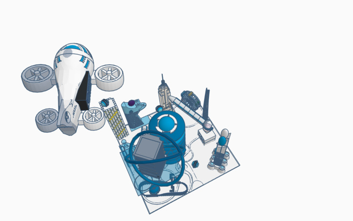 3D design Futuristic ThemePark - Tinkercad