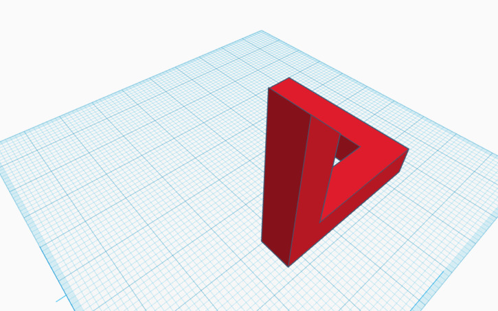 3D design Impossible Triangle - Tinkercad