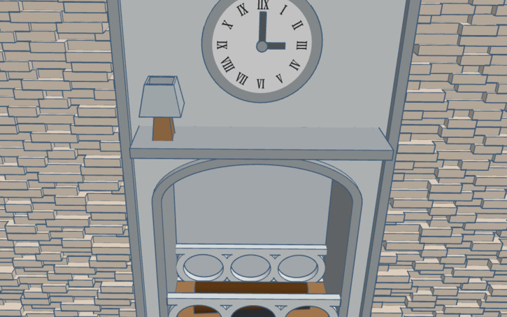 3D design Simple Fireplace with Brick Walls - Tinkercad