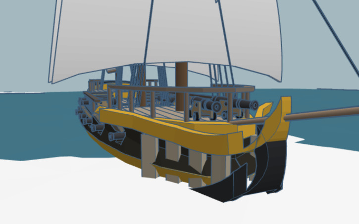 3D design Pirate Ships - HMS Puffin - Tinkercad