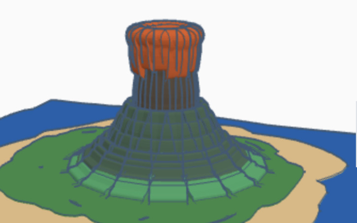 3D design Scribble Volcano - Tinkercad