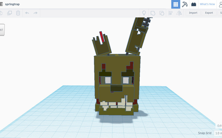 3D design springtrap - Tinkercad
