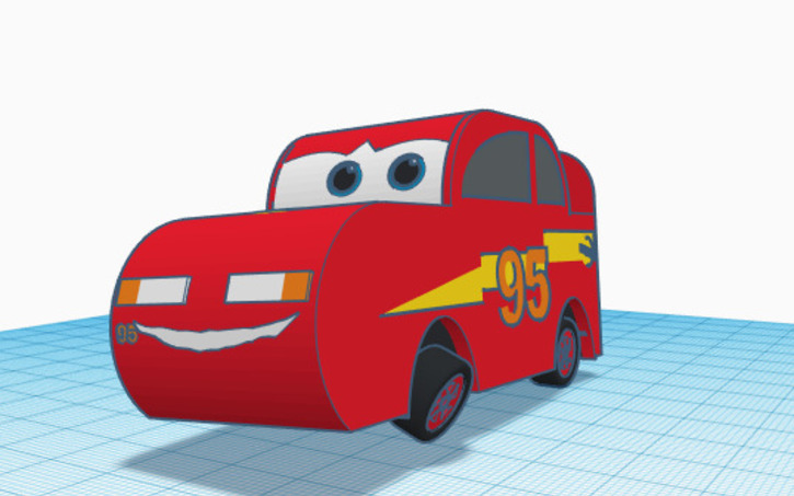 3D design Lightning McQueen (Updated Model) - Tinkercad