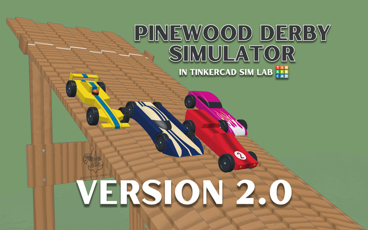 3D design (V2.0) Pinewood Derby Simulator - Sim Lab - Tinkercad