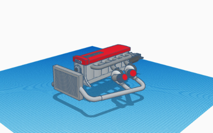 3D design Custom RB26DETT Engine (Nissan Skyline R34 Engine) - Tinkercad