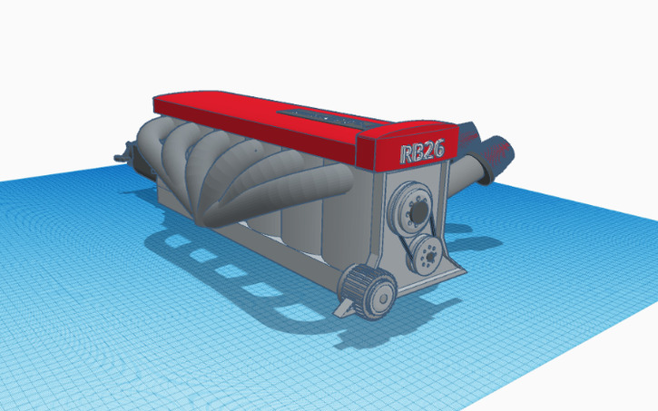 3D design Custom RB26DETT Engine (Nissan Skyline R34 Engine) - Tinkercad