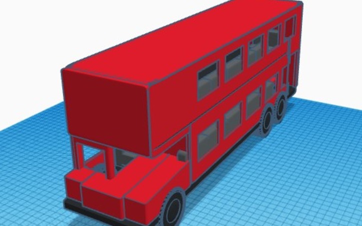 3D design The London double decker bus - Tinkercad