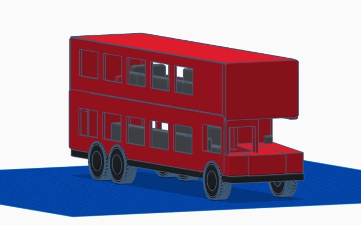 3D design The London double decker bus - Tinkercad