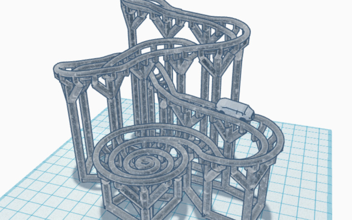 3D design Roller Coaster (Sim Lab) - Tinkercad