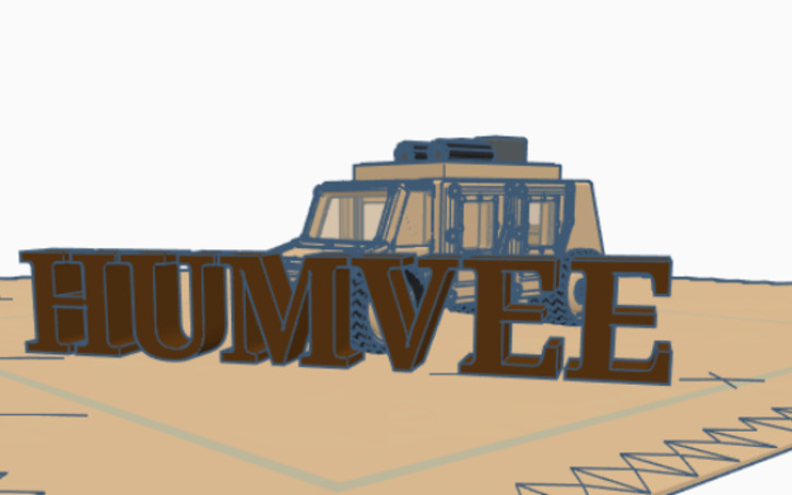 3D design HUMVEE - Tinkercad