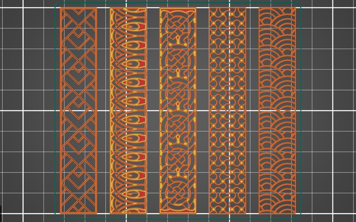 3D design Bookmarks with Repeating Patterns - Tinkercad