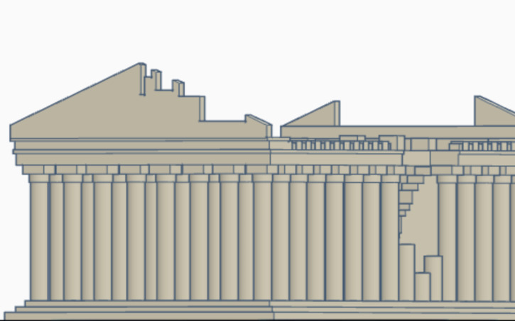 3D design Parthenon - Tinkercad