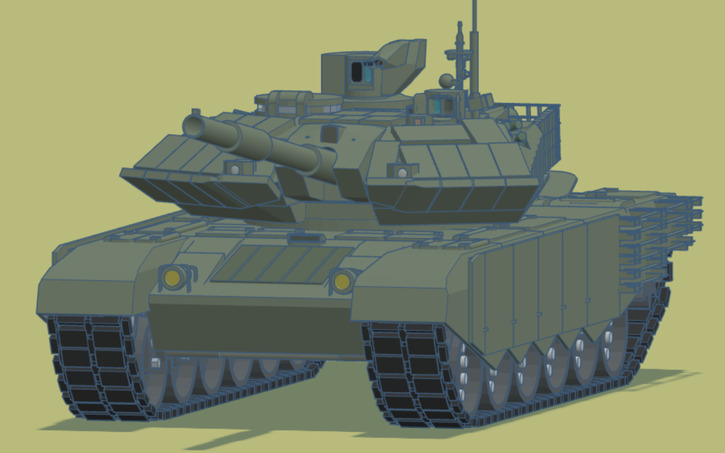 3D design T-90M-KL "Proryv"-4 Technology Demonstrator - Tinkercad