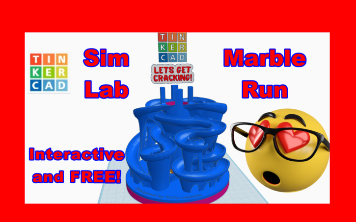 3D design Sim Lab Interactive Marble Run - Tinkercad