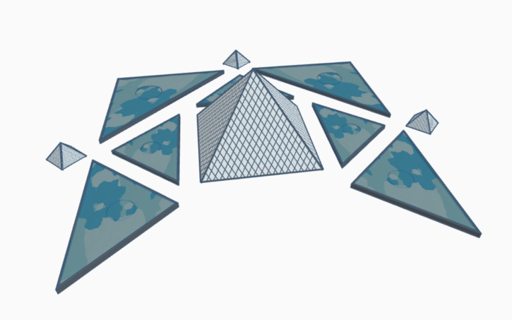 3D design The Louvre - Tinkercad
