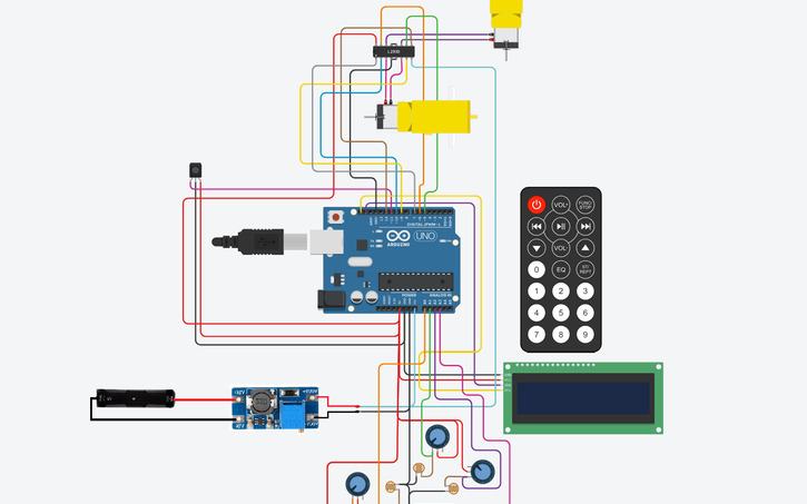 Circuit Design Solar Tracker Project Arduino 2 Axis Tinkercad