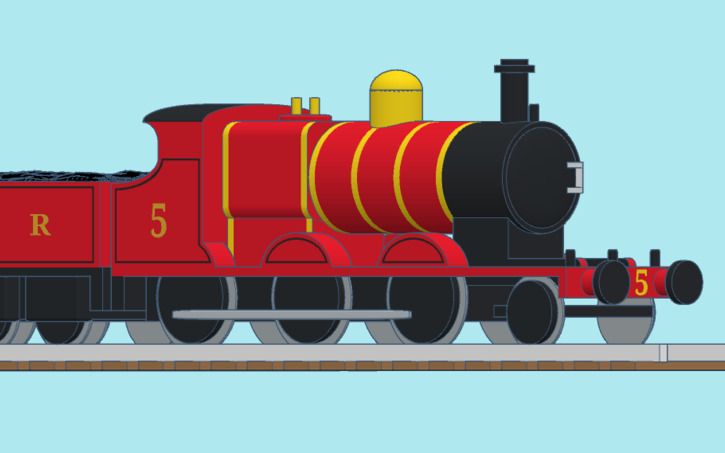 3D design James The Splendid Red Engine (L&Y Class 28 Mogul Experiment ...