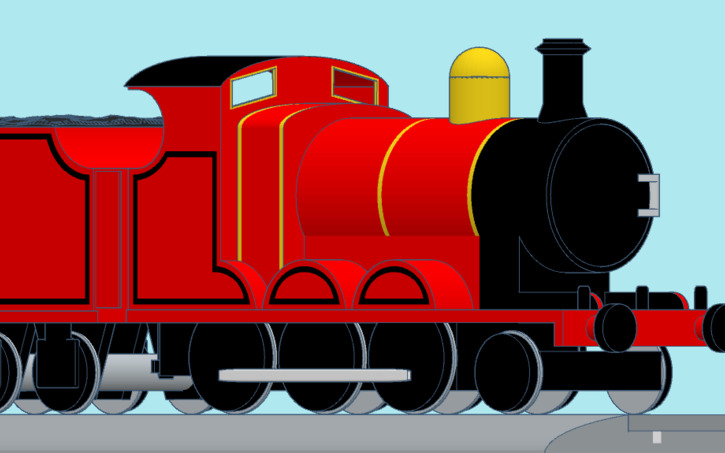3D design James The Splendid Red Engine (L&Y Class 28 Mogul Experiment ...