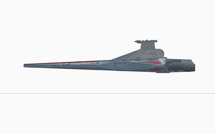 3D design Venator class star destroyer - Tinkercad
