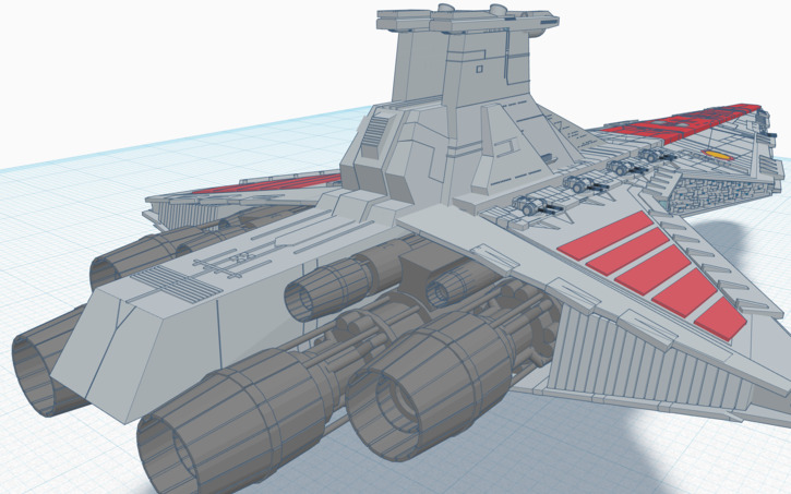 3D design Venator class star destroyer - Tinkercad
