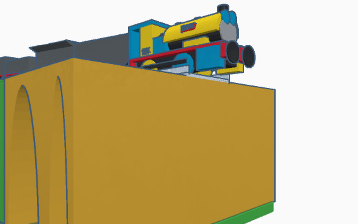 3D design train crash sim lab - Tinkercad