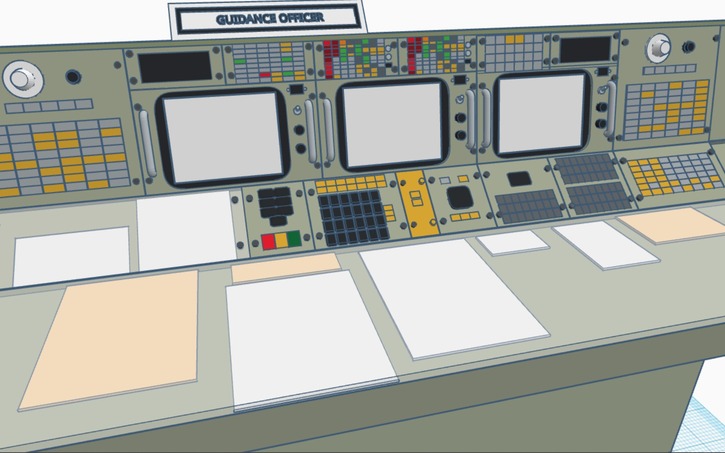 3D design NASA Apollo Mission Control Panels - Tinkercad