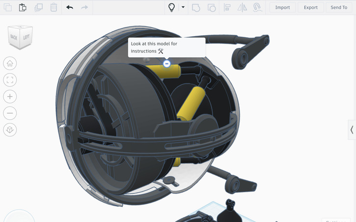 3D design 3D printable Wheatley - Tinkercad