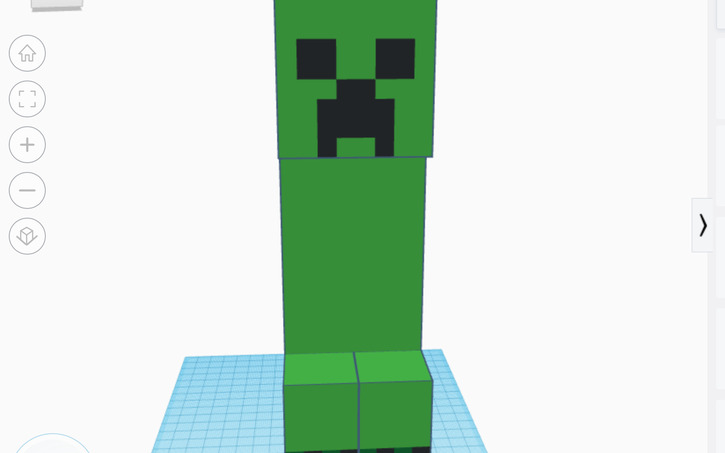 3D design Simple Minecraft Creeper - Tinkercad