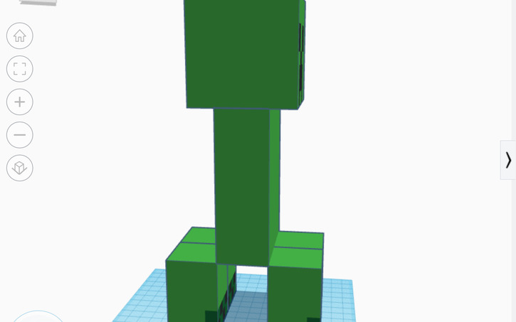 3D design Simple Minecraft Creeper - Tinkercad