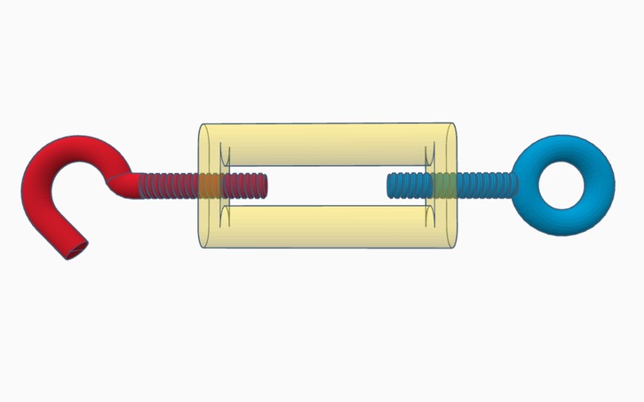 3D design Turnbuckle - Tinkercad