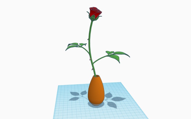 3D design Rose - Tinkercad