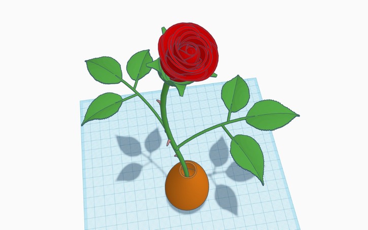 3D design Rose - Tinkercad