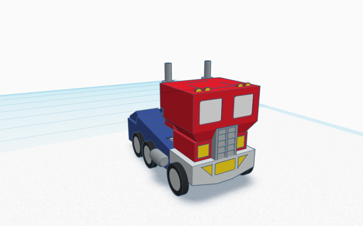 3D design Optimus Prime (Transformers) - Tinkercad