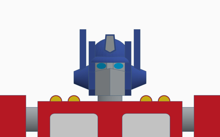 3D design Optimus Prime (Transformers) - Tinkercad