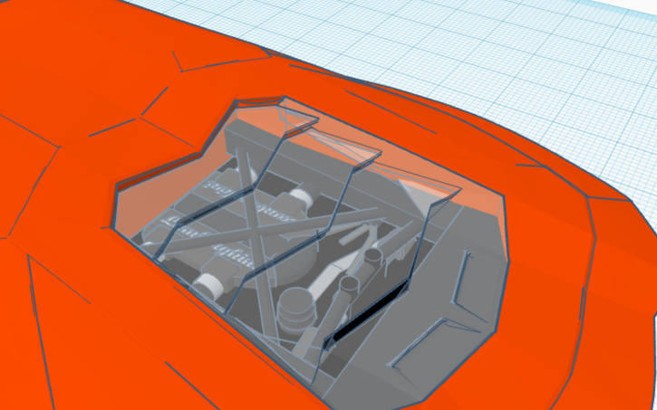 3D design Simple Lamborghini V12 Engine - Tinkercad