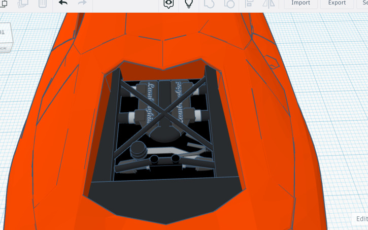 3D design Simple Lamborghini V12 Engine - Tinkercad