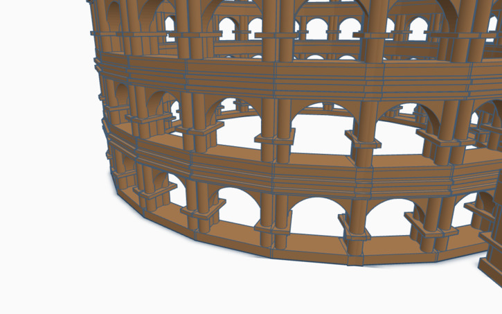 3D design Roman Colosseum (Ρωμαϊκό Κολοσσαίο) - Tinkercad