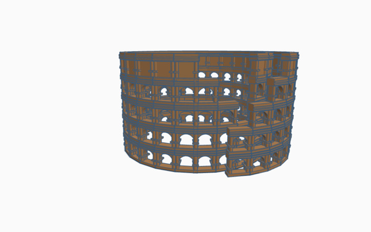 3D design Roman Colosseum (Ρωμαϊκό Κολοσσαίο) - Tinkercad
